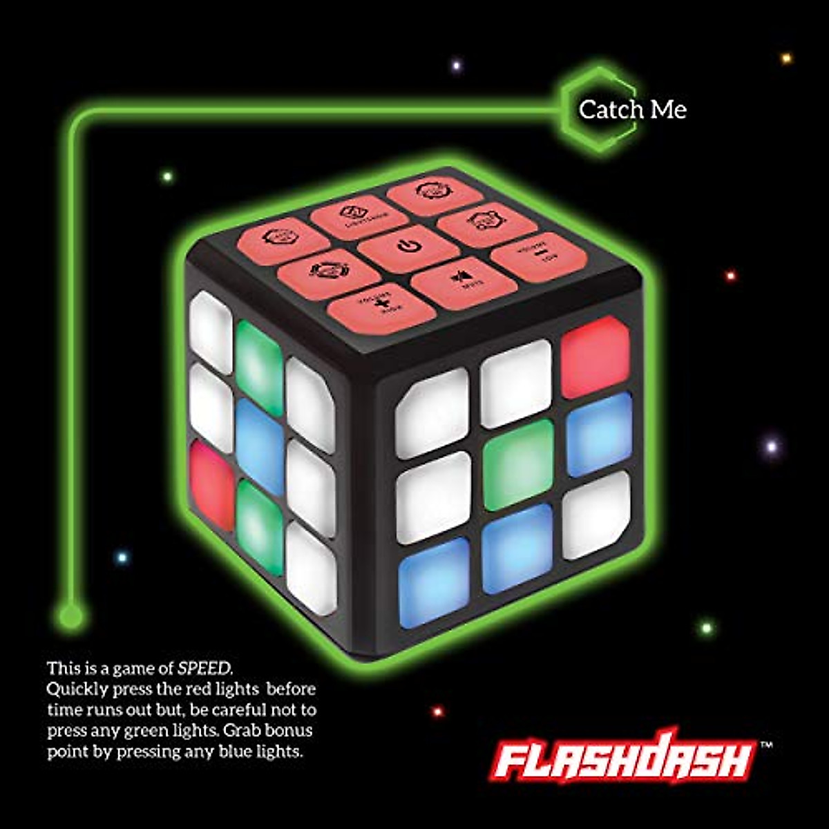 Winning Fingers Flashing Cube Electronic Memory & Brain Game | 4-in-1 Handheld Game for Kids | STEM Toy for Kids Boys and Girls | Fun Gift Toy for Kids Ages 6-12 Years Old