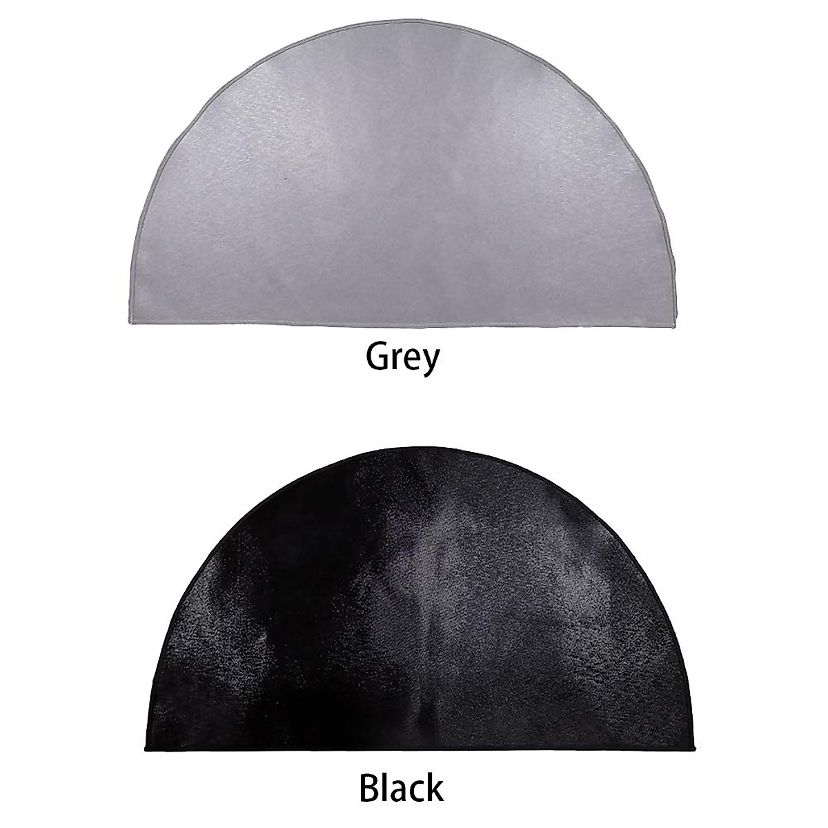 Fireplace Area Rug Fire Retardant Fiberglass Half Round Hearth Rug Non Slip Floor Mat Protects Floors from Sparks Embers Logs 24x42inches