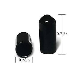 200Pcs liquor spout covers,Pourers Spouts Covers Dust Rubber Caps for Olive Oil Liquor Bottles (Black)