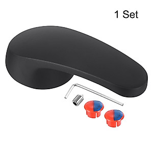 uxcell Single Lever Faucet Handle for 40mm Cartridge, Zinc Alloy Faucet Handle Replacement for Kitchen Bathroom Shower, 4.3"x1.9", Black