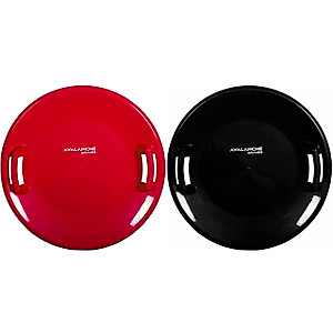Avalanche Brands - 25" Downhill Saucer Snow Sleds - Red & Black