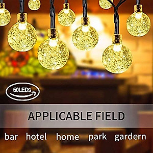 ZBM--ZBM Solar String Light, Outdoor Fairy Lights Waterproof Crystal Ball Decorative Lights for Garden, Terrace, Garden, Home Decorative Lights Luces de hadas
