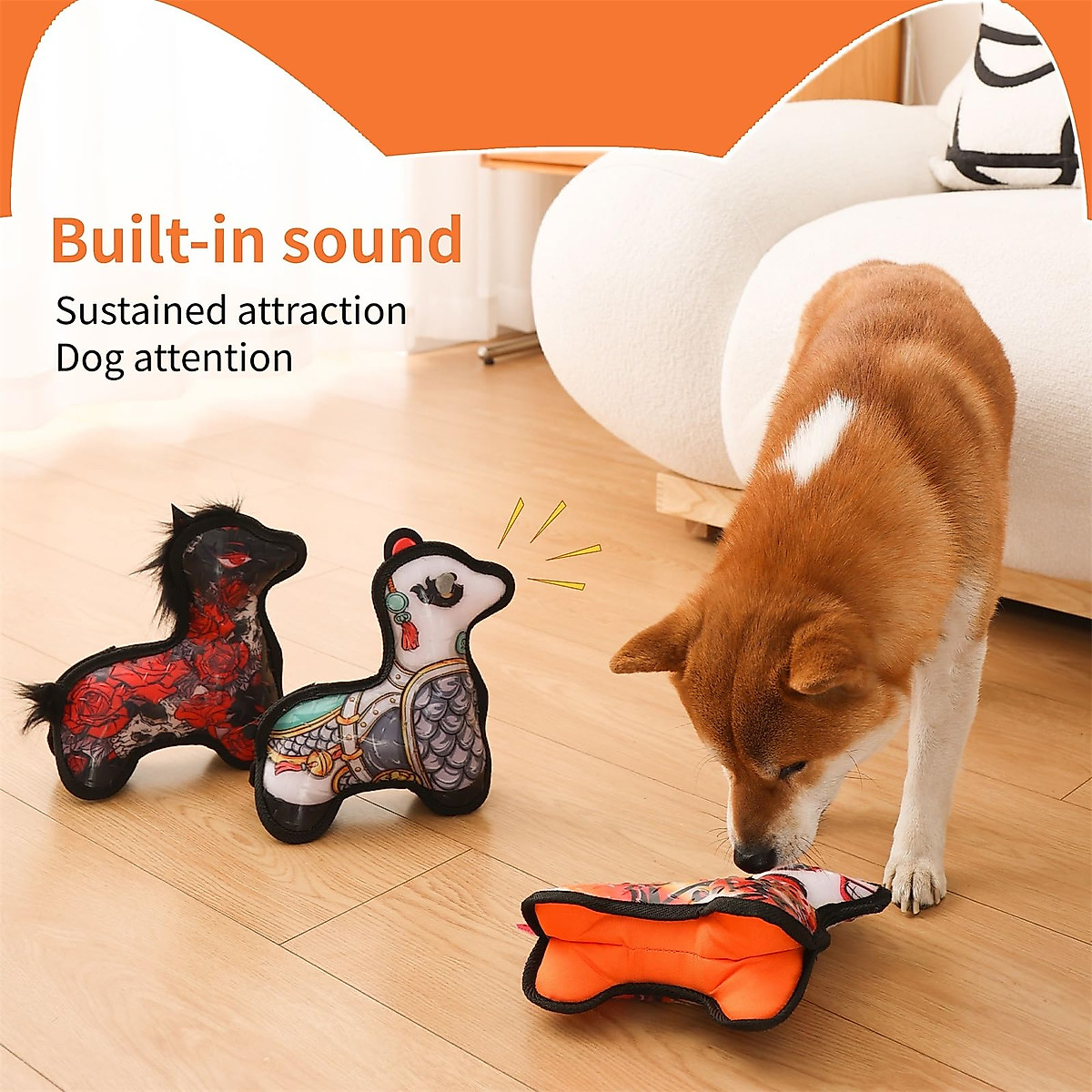 Dog Companion - 2024 New Indestructible Robust Alpaca Dogs Toys, Robust Animal Designed for Heavy Chewers, TPR Material, Durable Squeaky Dog Toys for Heavy Chewers, Dog Chews Toys (D-Blue)