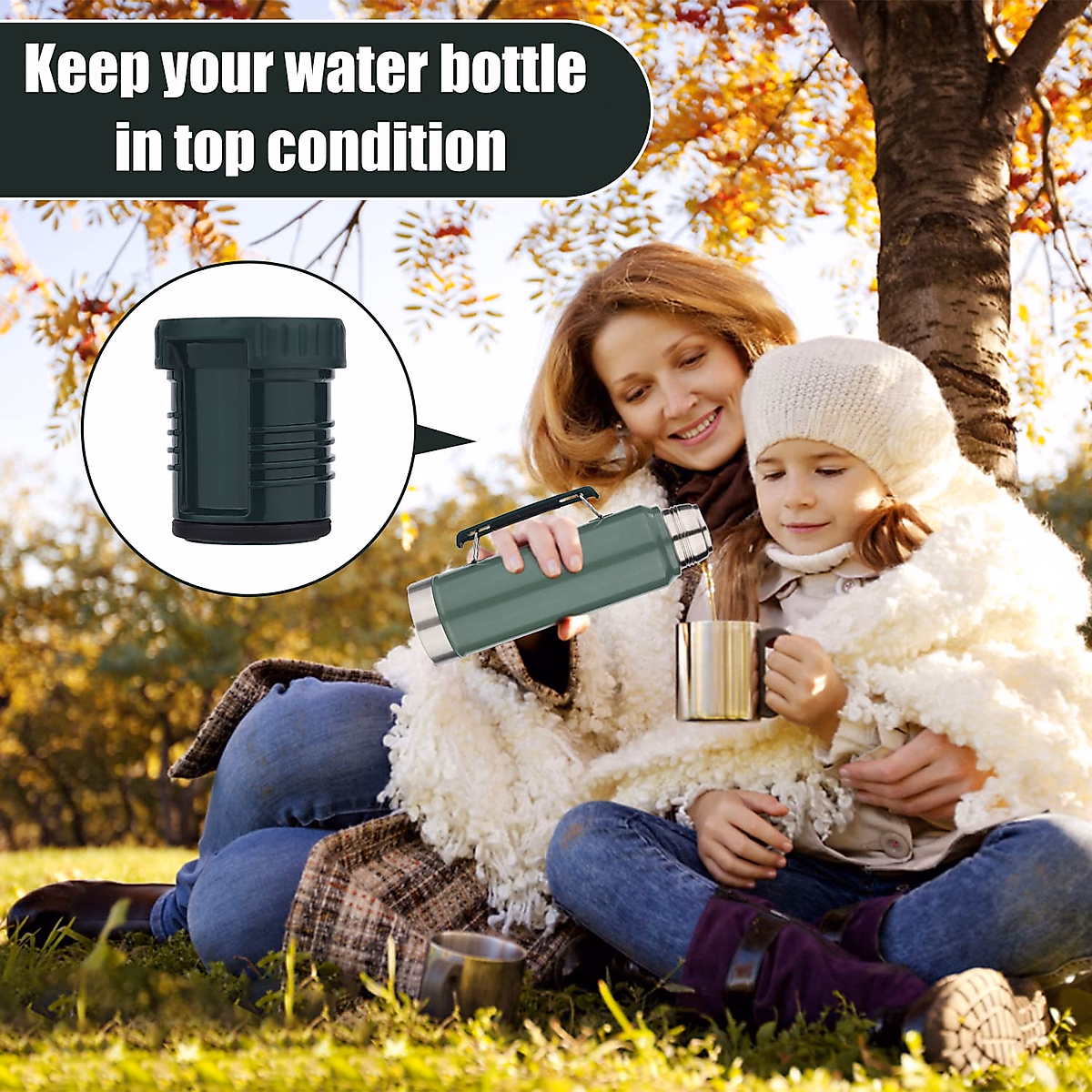 4pcs Silicone Replacement Gaskets Classic for Stanley, Silicone Seal Gasket for Stanley Compatible With Stanley Classic 20 oz 1.0 QT 1.5 QT 2 QT 2.5 QT Vacuum Bottle Stopper Black