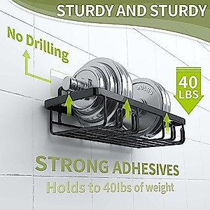 oyenbboi Shower Caddy, Shower Organizer [5-Pack], Adhesive Shower Shelves, No Drilling, Large Capacity Shower Rack, Rustproof Bathroom Shower Organizer, Shower Shelf for Inside Shower