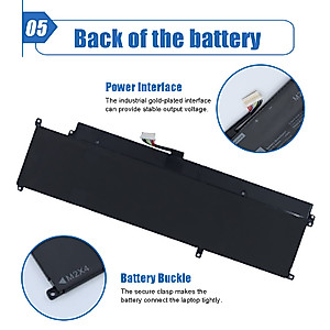 Dentsing XCNR3 Battery Replace for Dell Latitude 13 7370 Ultrabook Series 0XCNR3 WY7CG WV7CG 0WV7CG 7.6V 34Wh/4250mAh 4-Cells