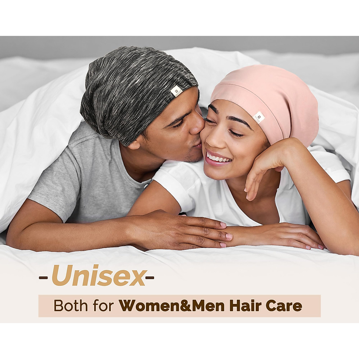 YANIBEST Silk Satin Bonnet Hair Wrap for Sleeping - Adjustable Stay on Silk Lined Slouchy Beanie Hat for Curly Hair and Braids