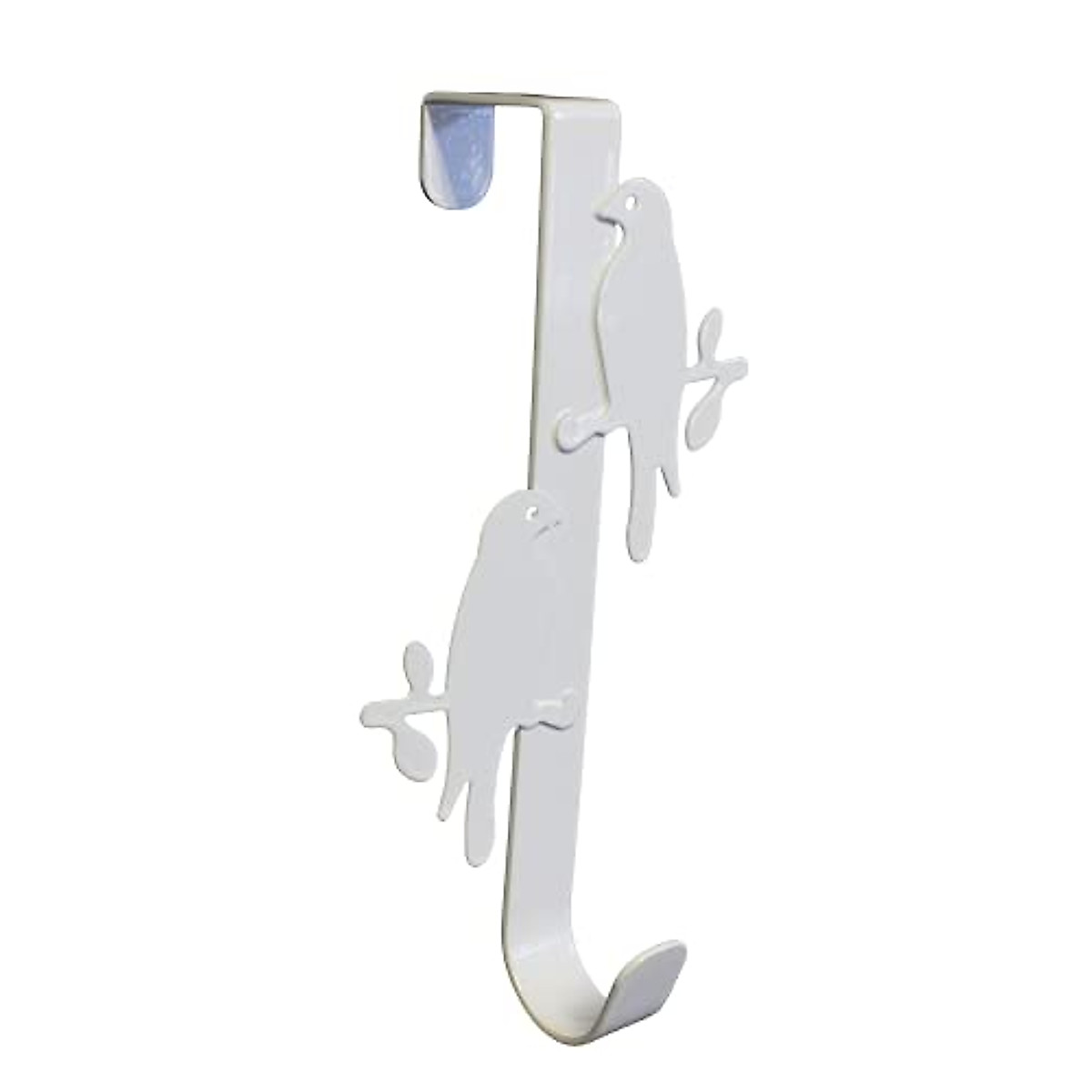 Bird Over The Door Hook - Coat Multi Purpose Organizer Hanger for Doors Door Mount Towel Hanger Towel Hooks for Bathroom Kitchen Beach Towels Bathrobe Swimsuit Door Mount Pool Towel Rack White