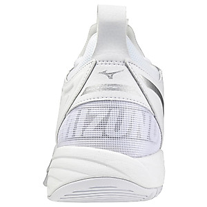 Mizuno Men's Wave Momentum 2 Volleyball Shoe | Indoor Court Shoe | White/Silver | US Men's 12