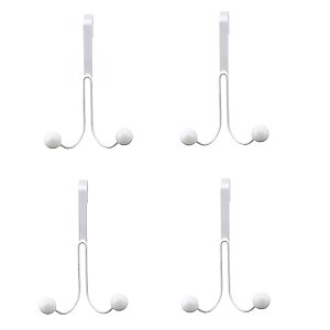 Dependable Industries inc. Essentials 4 Pack Over The Door Hooks for Home and Office Organization! Hang Coats, Bags, Hats, Scarves, Pants, and Holiday Decorations Efficient and Versatile