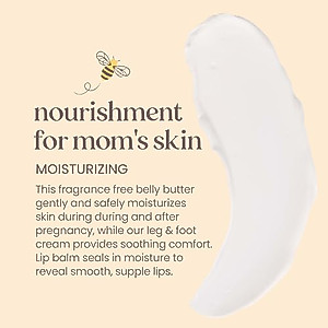 Burt's Bees Pregnancy Essentials Gifts Set, 3 Giftable Baby Shower Products & Must Have Baby Registry Items, Nourishing Skincare - Mama Belly Butter, Original Lip Balm, Leg & Foot Cream