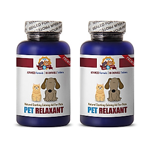 Calm Down Dog Treat - Premium Relaxant for Pets - Dogs and Cats - Anxiety Relief and Calmer - Treats - Dog Calming aid for Hyper Dog - 180 Treats (2 Bottle)