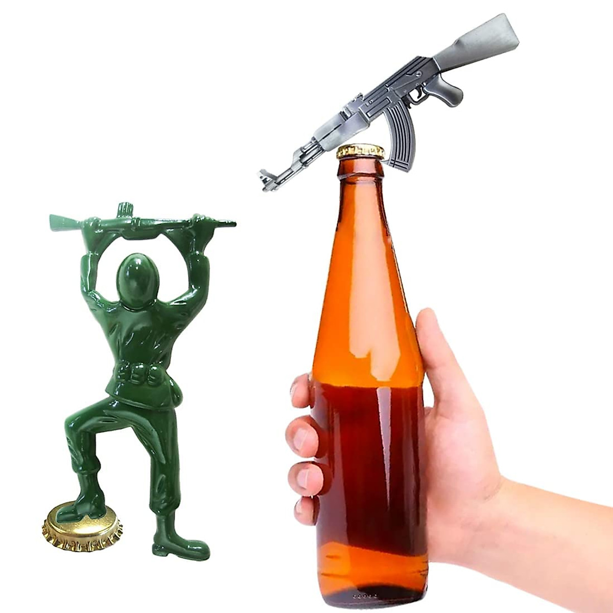 50 Cal Shot Glass,Army Men Bottle Opener,Army Gift for Men in Military,Green Army Bottle Opener,Sergeant Gifts Army,Army Themed Gifts,Shot Accessories Drinking,Cool Shot Glasses for Men