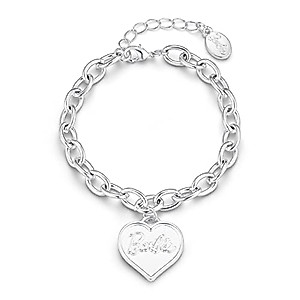 Barbie Chunky Heart Bracelet - Silver