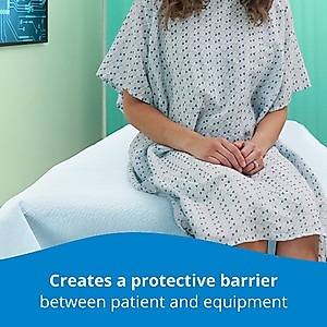 Avalon Papers Single-Use Medical Equipment Drape, Blue, 40" x 72" (Pack of 50) - Stretcher Sheet or Treatment Table Cover - Fluid and Barrier Protection - Tissue/Poly - Medical Supplies (357)