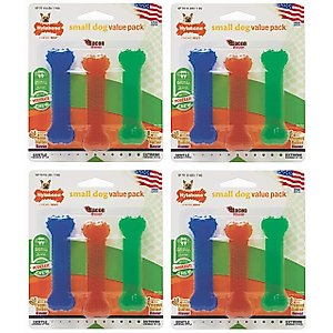 Nylabone 4 Count Moderate Chew Dental Triple Packs, Petite