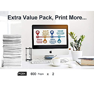 Miss Deer Compatible 280 PGBK Ink Cartridge, Replacement for Canon 280XXL PGI-280XXL PGI280 for Canon Pixma TR7520 TR8520 TS6120 TS6220 TS8120 TS8220 TS9120 TS9520 TS9521C TS702 (2 x Large Black)