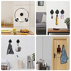 Paper Towel Holder - MUNNAR Stainless Steel Paper Towel Holder, Under Cabinet Paper Towel Rack, Self Adhesive or Drilling, Wall Mount Towel Paper Holder for Kitchen Sink Bathroom, with 4 Hooks