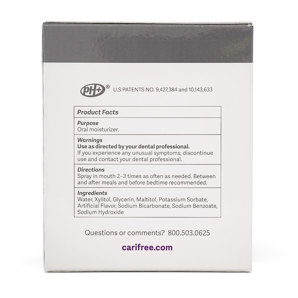 CariFree Oral Spray, Grape Flavored, Xylitol for Moisturization, Neutralizes pH, Fluoride-Free, Freshen Breath, Recommended by Dentists, Made in The U.S.A. 4 Bottles (1 fl. oz. Each)