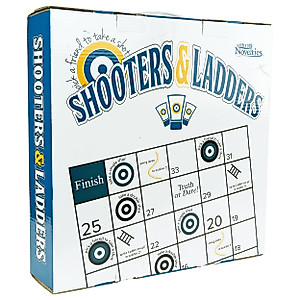 Fairly Odd Novelties Shooters & Ladders Drinking Fun Shot Glasses Party Game Gift, 7 Piece Set, Clear