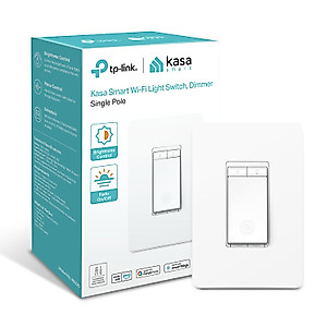 Kasa Smart Dimmer Switch HS220, Single Pole, Needs Neutral Wire, 2.4GHz Wi-Fi Light Switch Works with Alexa and Google Home, UL Certified, No Hub Required