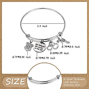 ARETIS Police To Be Gift She Believed She Could Police Woman Bracelet Police Officer Mom Gift Police Academy Graduation Gift Police Dept Bracelet (She believed JC-BR)