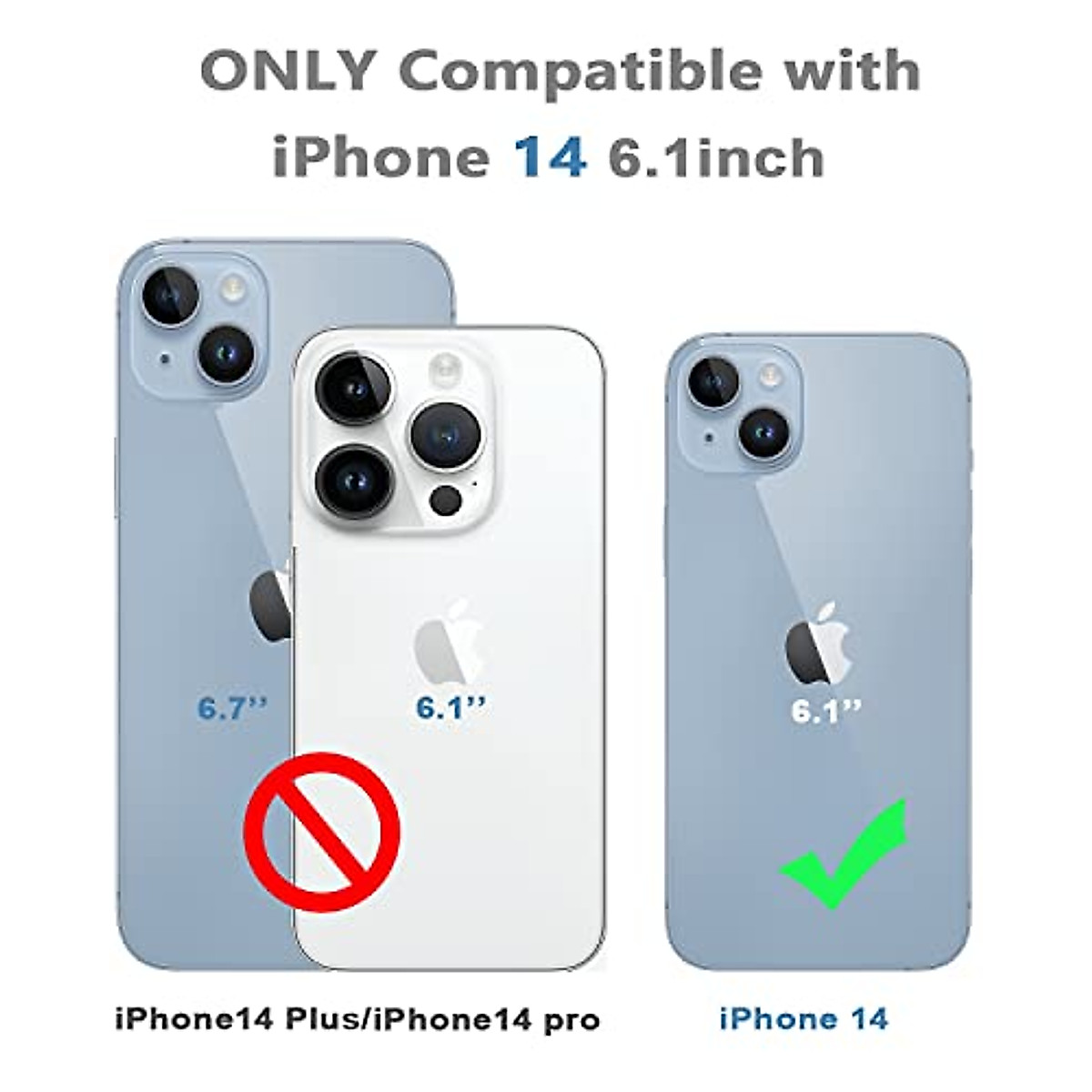 Dewfoam Design for iPhone 14 Waterproof Case, Shockproof Dustproof Phone Case for iPhone 14 with Screen Protector, Full Body Protective Cover for iPhone 14 6.1'' (Black)