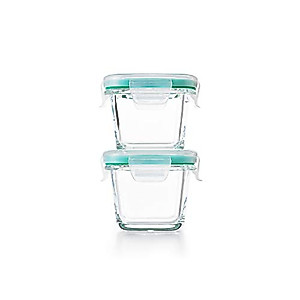OXO Good Grips 4-Piece Smart Seal Leakproof Mini Glass Container Set