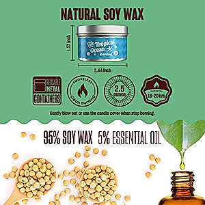 Bekind Good Vibes 6 Scented Candles Set - Scented Candles for Home, Relaxing Stress Relief, Aromatherapy - Natural Soy Wax and Fragrance - Gifts for Women, Mom, Best Friend, Wife, Birthday