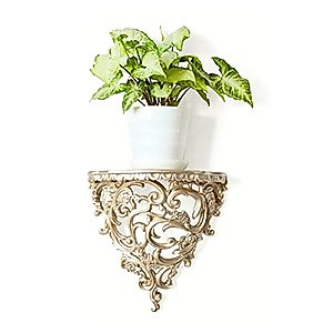 Yosoo Floating Shelves Wall Hanging Shelf Storage Rack European Hollow Style Shelf for Wall Decoration Bedroom Living Room