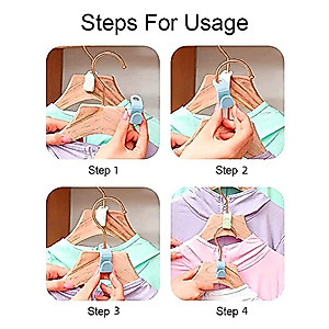 KiGesYo 48Pcs Clothes Hanger Connector Hooks, Cascading Hanger Hooks Extender Clips Connection Hooks for Heavy Duty Space Saving Outfit Hangers or Clothes Closet (White)