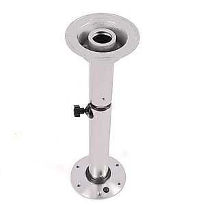 TOOL1SHOoo Adjustable Table Pedestal Stand Telescopic Furniture for Caravan Marine Boat Leg Aluminum Adjustable Table for Caravan Motorhome Marine Boat Pedestal Silver