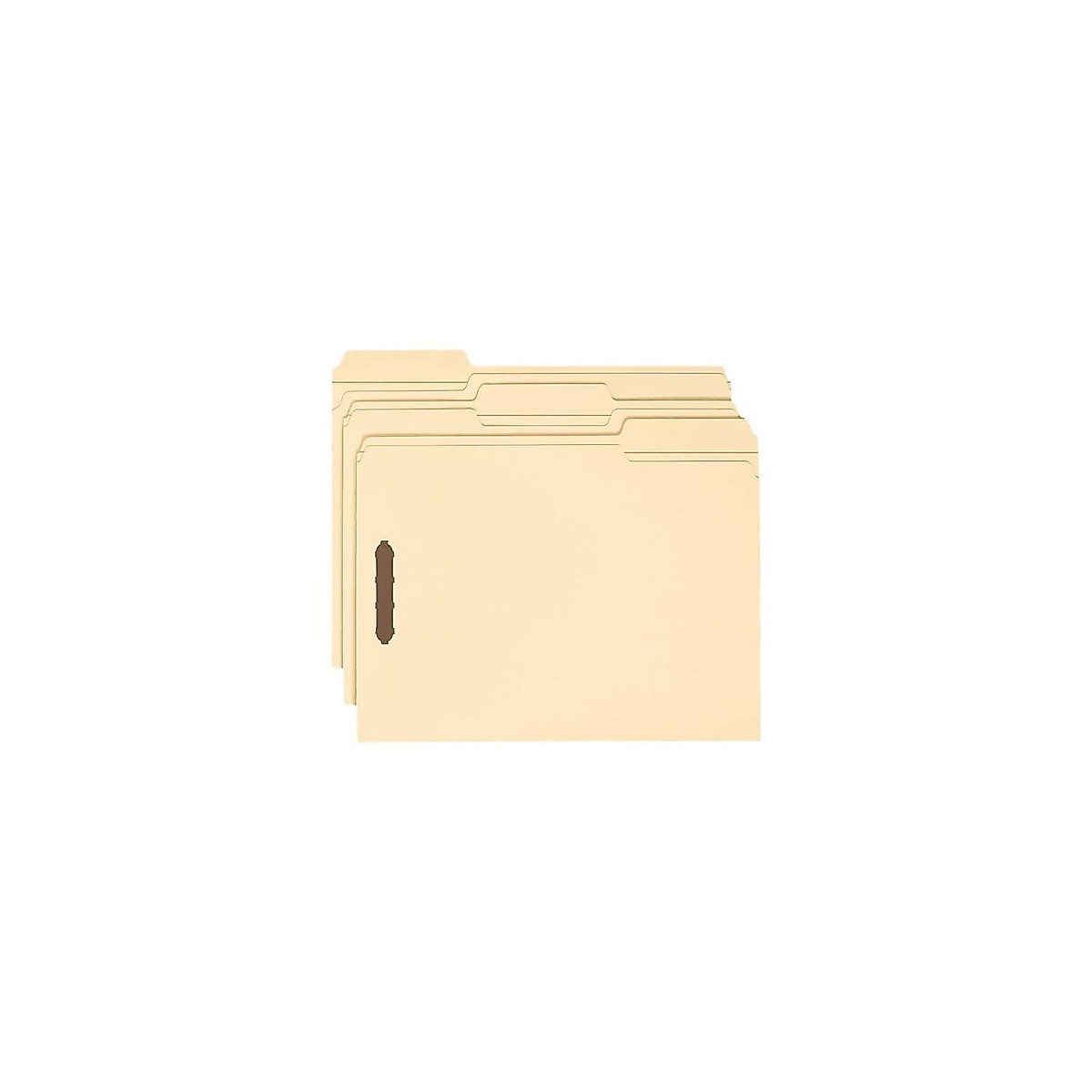 Smead Heavy-Duty Fastener File Folder, 2 Fasteners, 1/3-Cut Tab, Letter Size, Manila, 50 per Box (14600)