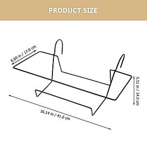 YARNOW Flower Pot Hanger Black Stand Black Flower Pots Hanging Wall Planters Hanging Flower Pot Black Plant Pot Hanging Plant Pots Black Hanging Planter Bonsai Rack Iron Track Rectangle