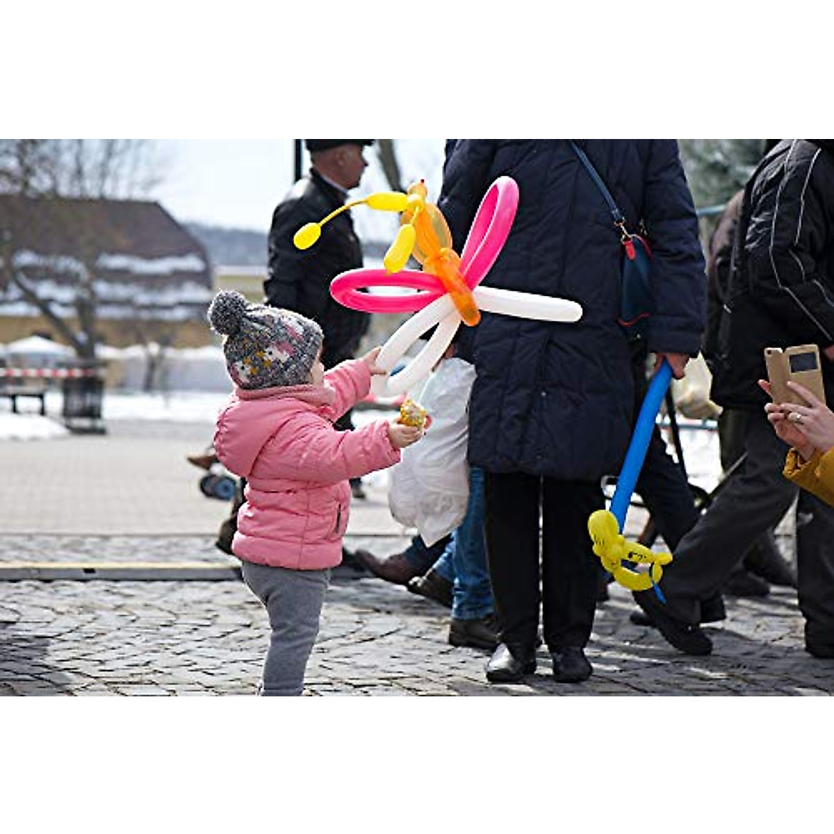 Treasures Gifted Long White Balloons - Animal Balloons - White 260 Balloons - White Long Balloons For Balloon Animals, 260q Balloons - Long White Balloon Animal Kit - 100 Pack Long Skinny Balloons