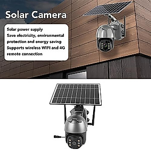 Solar Security Camera, WiFi Outdoor Camera, 4G Remote Control, PIR Motion Detection, Dual Light Source, Full Color Night Vision Camera, Home Surveillance Security Camera