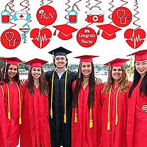 KatchOn, 39 Pieces Nurse Graduation Hanging Swirls - Nurse Graduation Decorations | Nurse Hanging Swirls for Nurse Party Decorations | Nurse Decorations for Nursing School Graduation Party Decorations