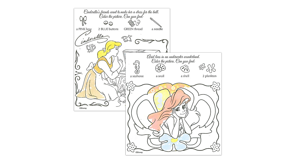 Disney Princess Imagine Ink Coloring Set for Girls – 12 No Mess Books
