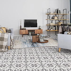 Elffloor Peel and Stick Floor Tile Vinyl Flooring Self-Adhesive Peel and Stick Tile 11.8 inch ×11.8 inch 10 pcs for Kitchen, Dining Room, Bedroom, Bathroom