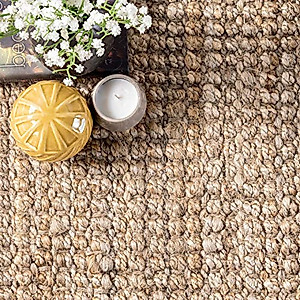 nuLOOM Daniela Farmhouse Chunky Jute Accent Rug, 3x5, Natural