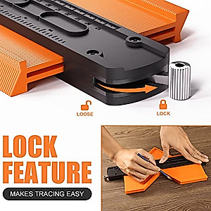 Best Gifts for Grandpa from Granddaughter Grandson Grandkids - 10'' Contour Gauge Profile with Lock Valentine Gifts Woodworking Gadget Tools - Funny Birthday Christmas Gift for Grandfather New Grandpa