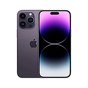 Apple iPhone 14 Pro Max, 128GB, Deep Purple - Unlocked (Renewed)