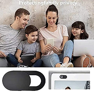 Webcam Cover Slide, Phone Camera Blocker Ultra Thin Camera Cover Slide for Laptop Desktop Pc Tablet Smartphone Protect Your Privacy and Security Strong Adhesive