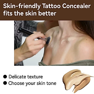 Tattoo Cover Up,Waterproof Invisible Concealer Body Leg Bruise Stretch Scar Dark Spots Vitiligo Skin Makeup Waterproof,Professional Long Lasting Tattoo Cover Up Suitable for Men and Women,1 PC Natural