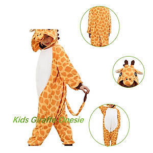 Joyxiam Kids Onesie Animal One Piece Pajamas Halloween Christmas Cosplay Costume Cartoon Pjs (4T)