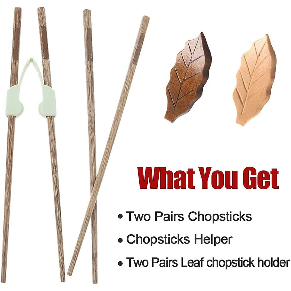 Fanwer Training Chopsticks for Adults, Right or Left Handed Chopstick Helpers & Holder for Beginners, Trainer, Seniors and Someone with Hand Cramps/Stiff/Arthritis, Reusable and Replaceable (2 Pairs)