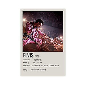 Elvis 2022 Movie Vintage Poster Canvas Poster Wall Art Decor Print Picture Paintings for Living Room Bedroom Decoration Unframe 12x18inch(30x45cm)