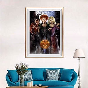 Diamond Painting Kits for Adults -Witches Diamond Painting Kits for Adults Beginners,Witches Diamond Painting Kits Home Wall Decor Gift(16'x20 inch)