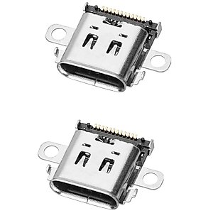 2 Pack Replacement 12-pin Type C Sync Power Charge Charging Socket USB C Port for Nintendo Switch
