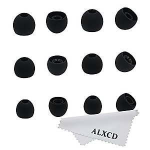 ALXCD Eartips for CX200 CX 300 Earbud, SML 3 Sizes 6 Pairs Silicone Replacement Ear Tips Ear Adapter Set, Fit for Earphone CX200 CX 3.00 CX 300 II [Black](6 Pair)